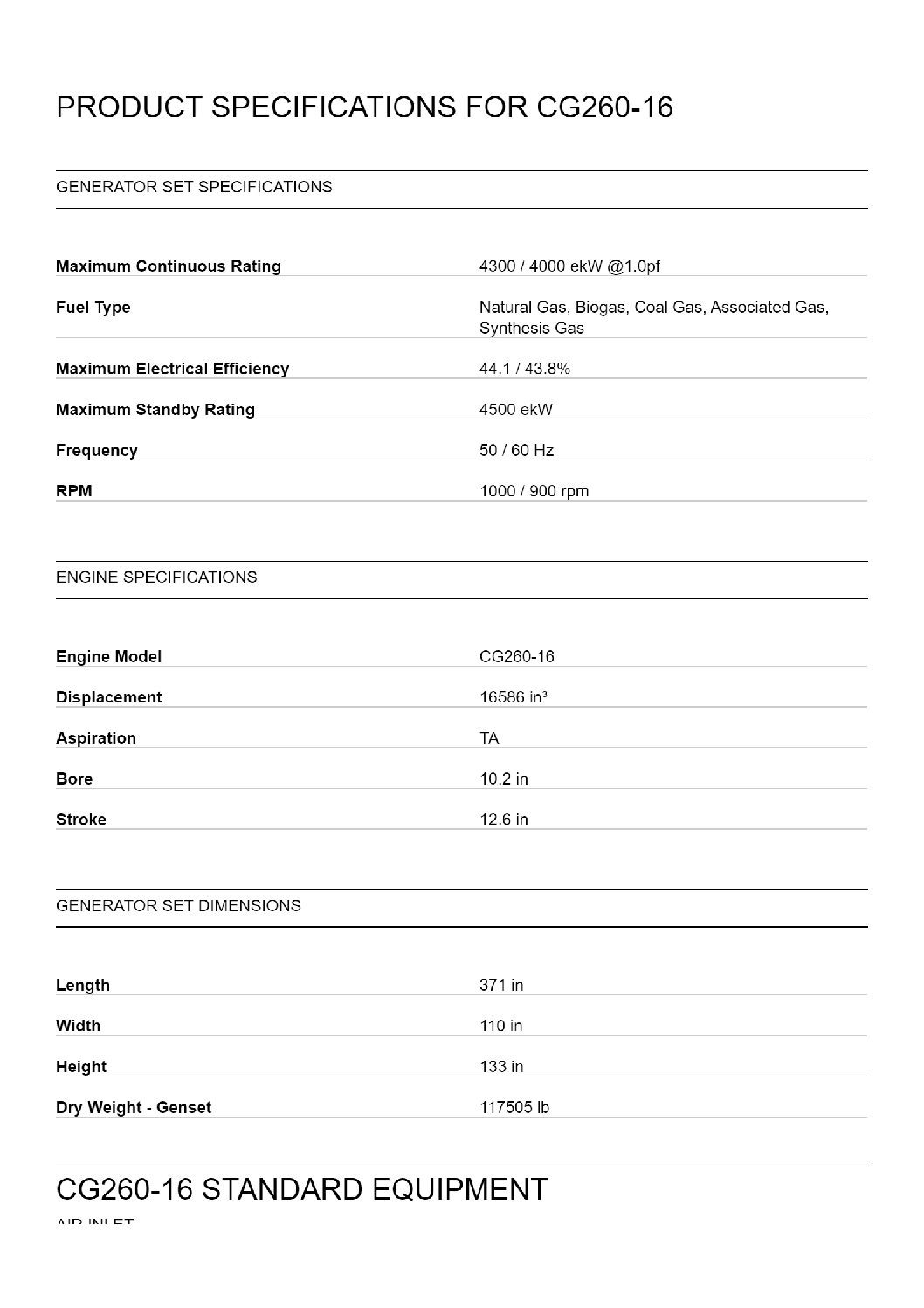 CG260-16 | React Power Solutions